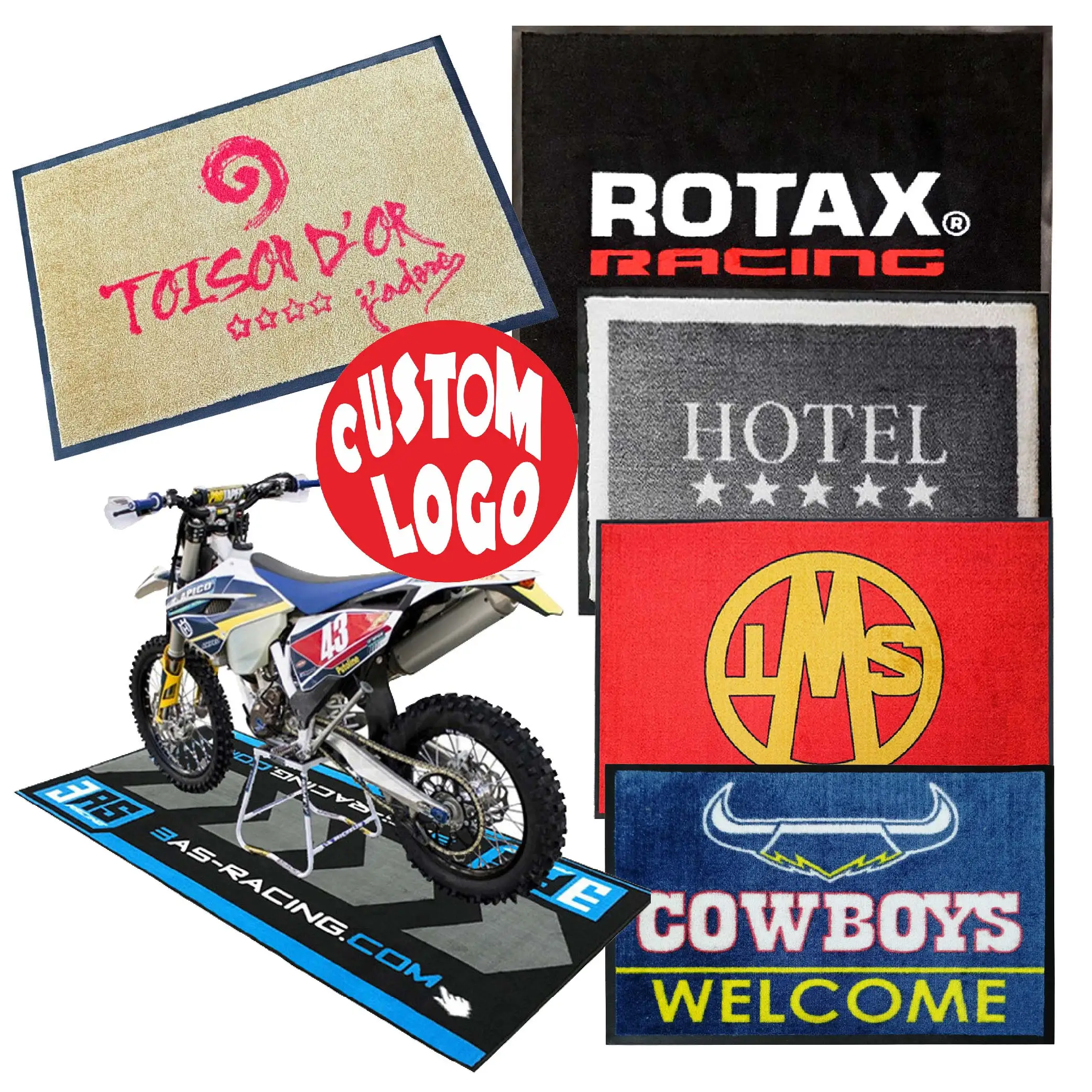 Custom Commercial Logo Washable Anti-slip Printed Mat With Non Slip ...