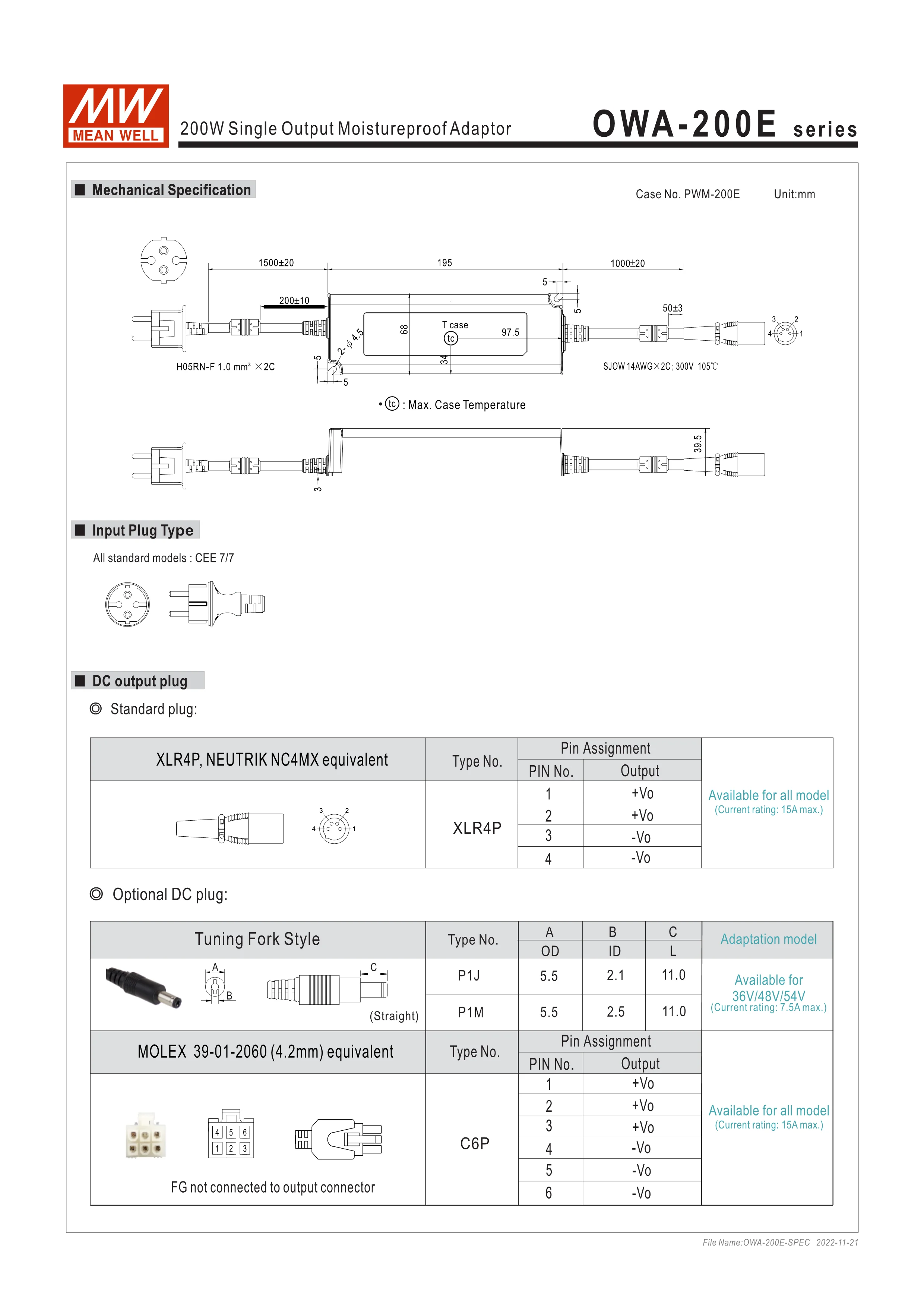 原装meanwell Owa-200e-24 200瓦单输出防潮适配器 - Buy Meanwell Owa-200e-24 200w单输出 ...