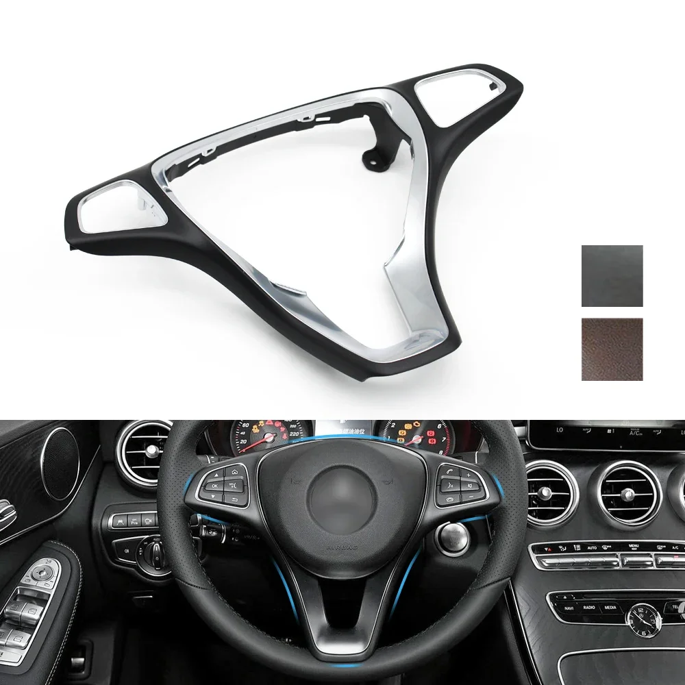 Interior Car Steering Wheel Chrome Cover Panel Trim For Benz C Gla Cla ...