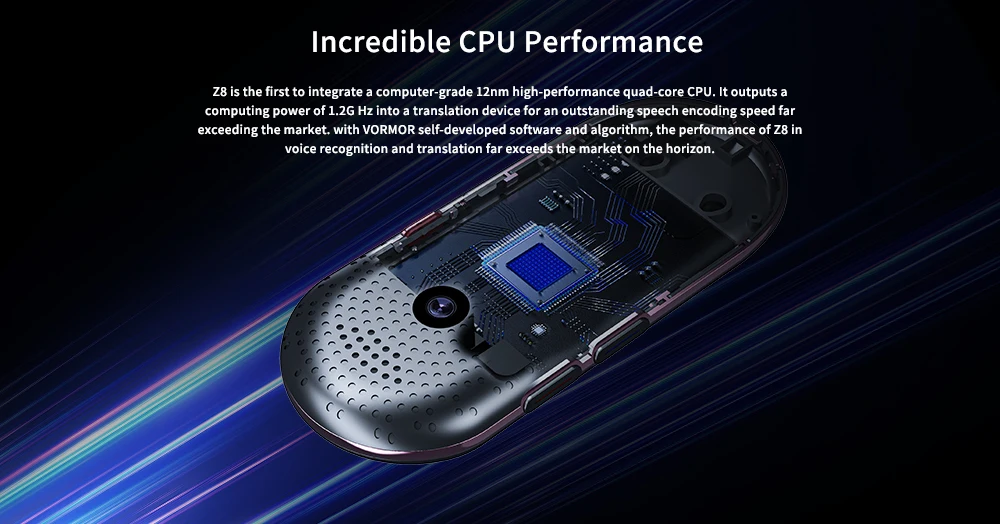 VORMOR Z8 Voice Translator - 137 Languages & HD Touch Screen