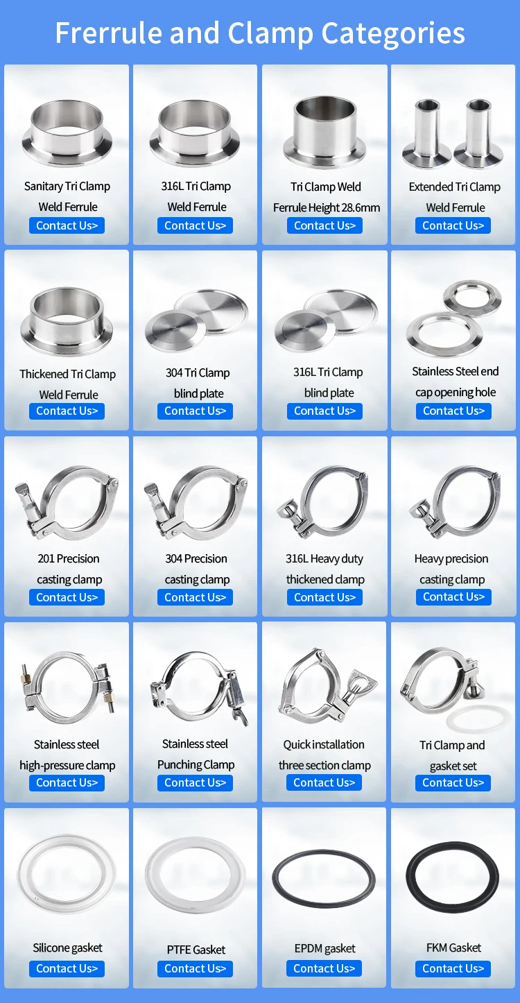 Sanitary Tri Clamp Tri Clover Stainless Steel 304 316l Ferrule Flange ...