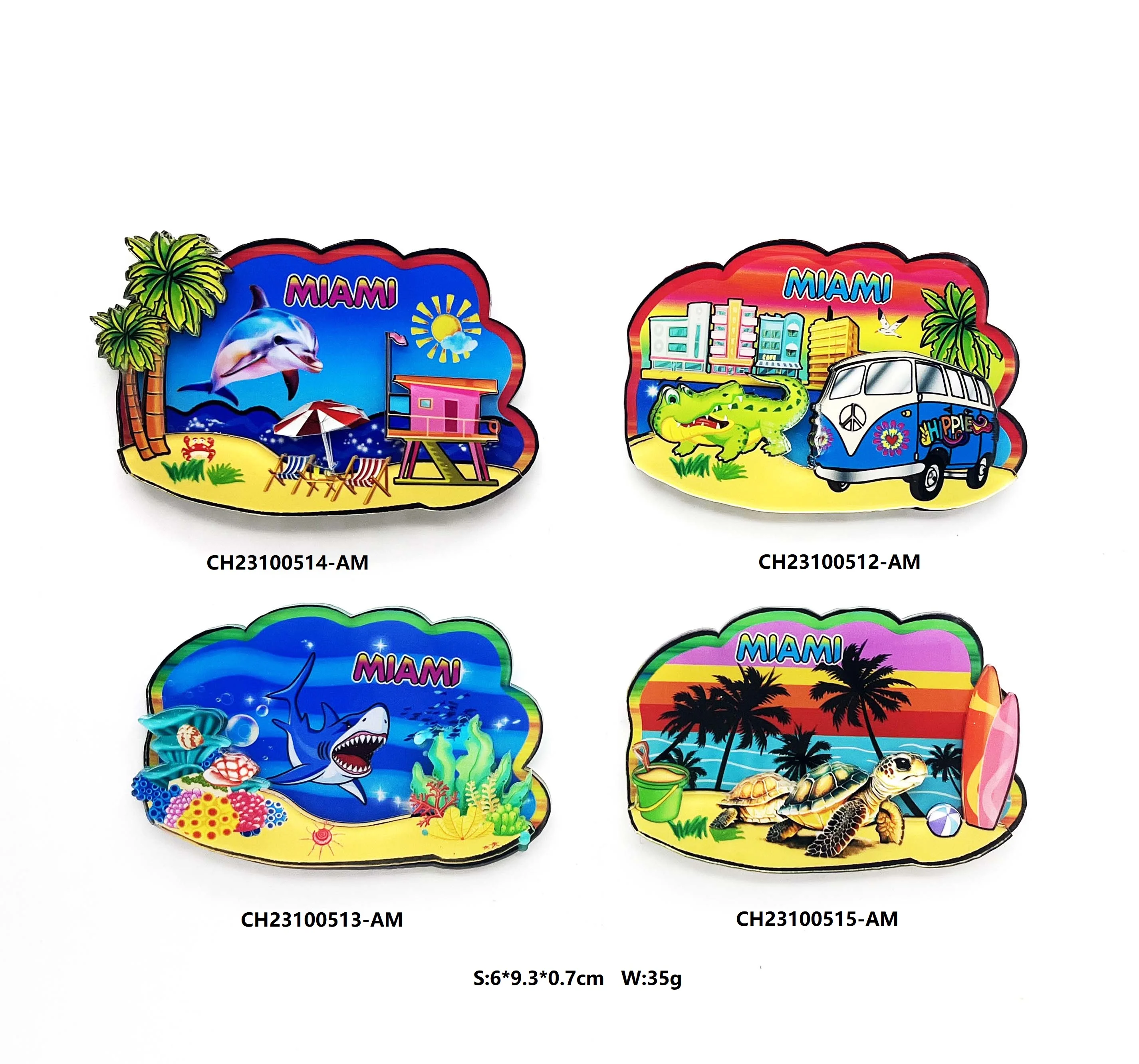 Transparent Clear Acrylic Magnets - Customizable Souvenirs