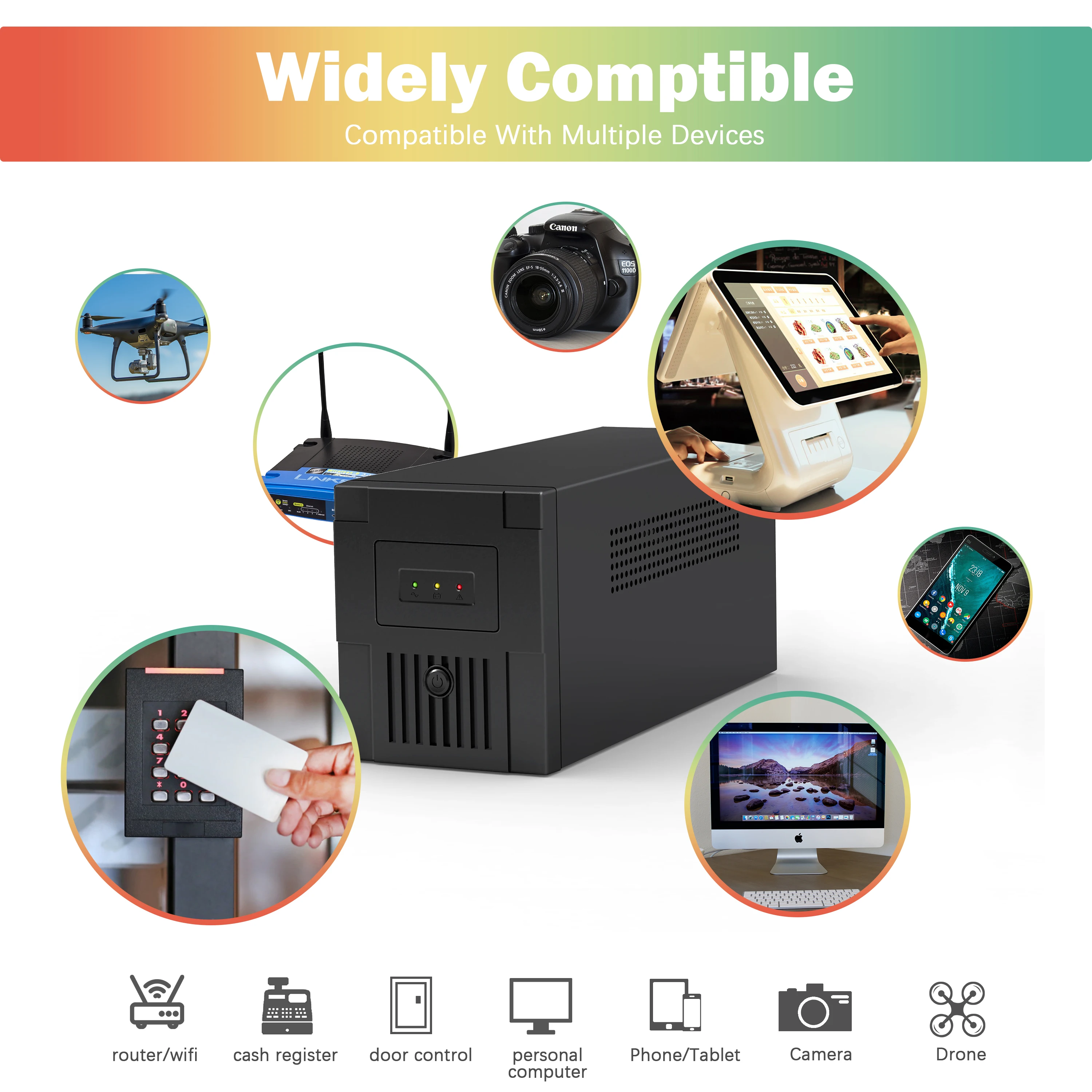 Mini UPS 2kva - Reliable 30 Min Battery Backup for Computers