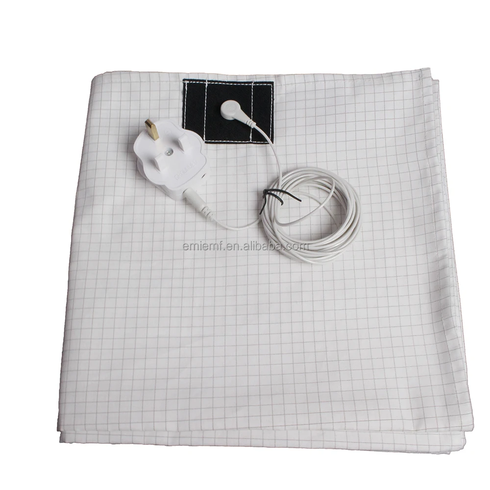 10% Silver Fiber Grounding Flat Sheets for Bed With Grounding Cord ...