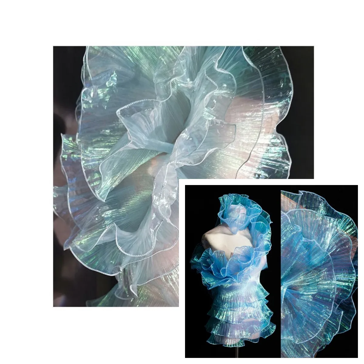 High quality mesh fabric bridle wedding evening dress Organza ...