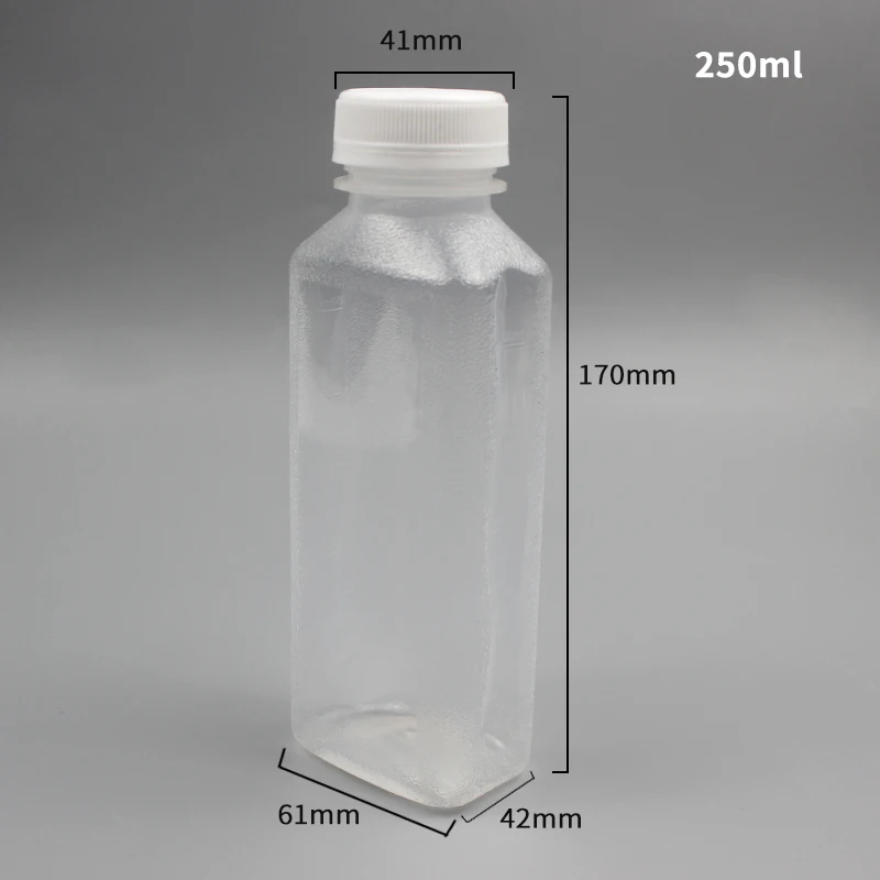 Heat Resistant Square Beverage Bottles - 250ml to 500ml