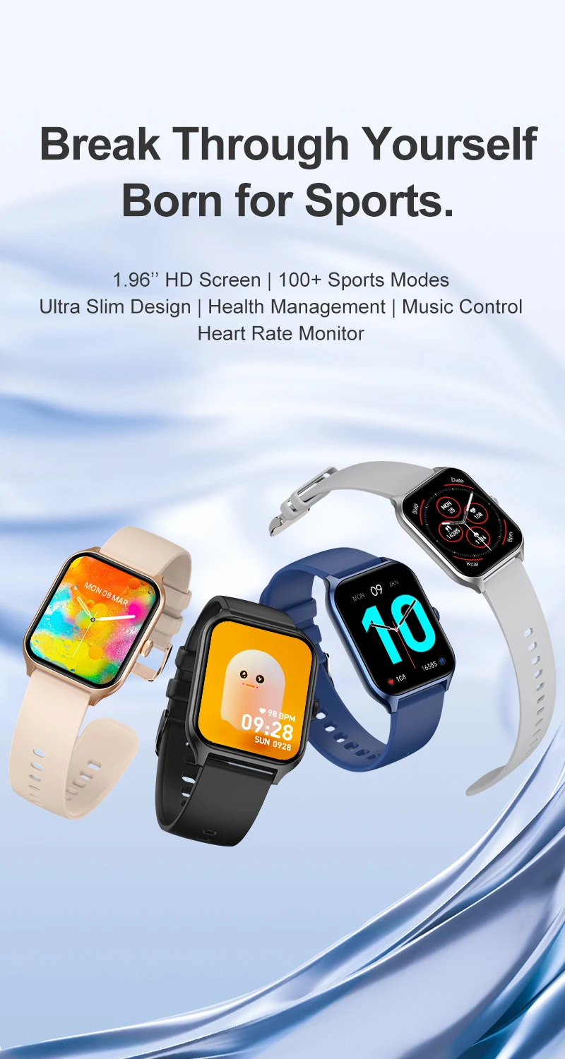 Buy Wholesale China P58 2023 1.96inch Hd Screen Heart Rate Blood ...