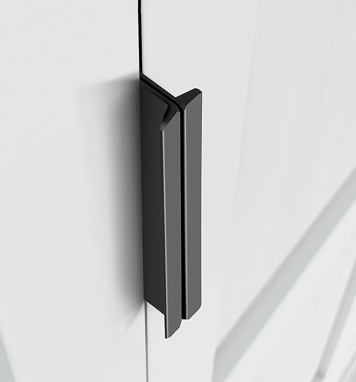 Customized Modern Style Hidden Pull Handle Aluminium Edge Wardrobe ...