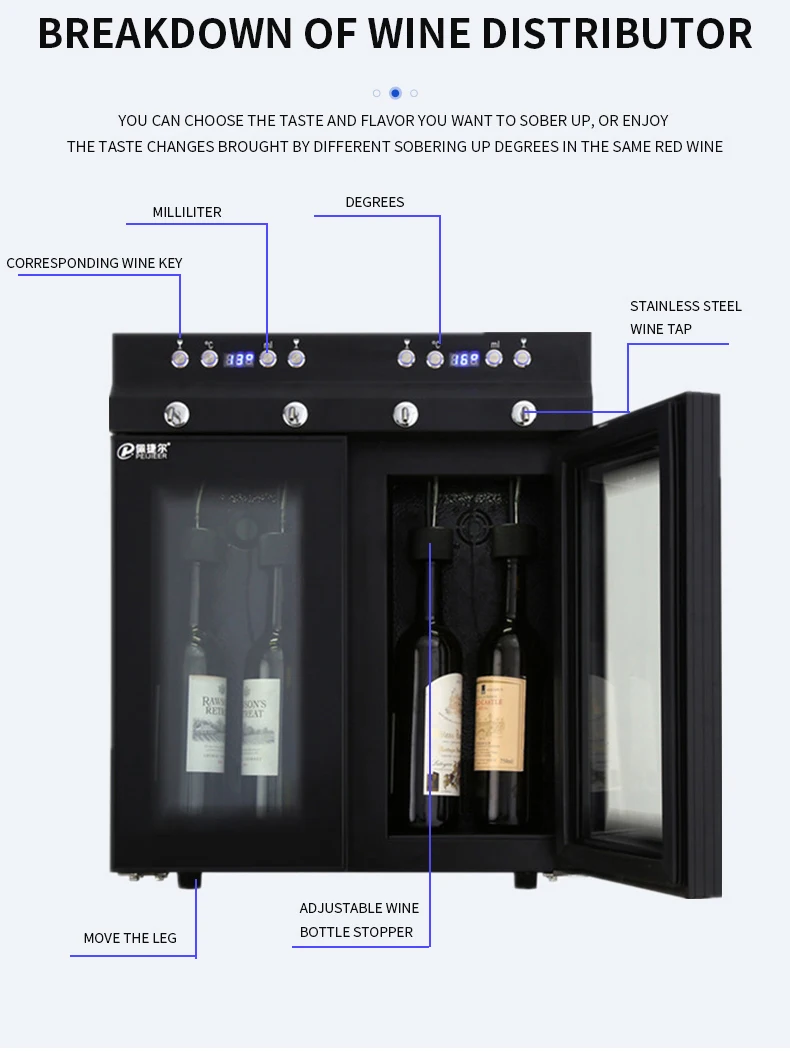 Luxury Commercial Automatic 8 Bottles Wine Dispenser Machine