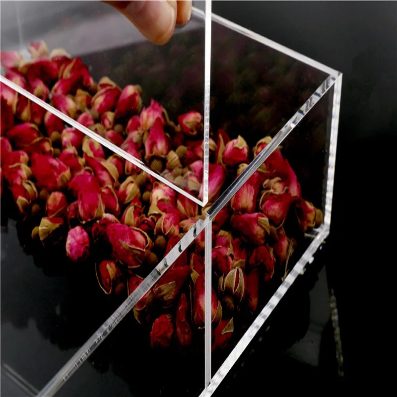 Clear Acrylic Display Boxes Case Jewelry Boxes Plastic Square Cube ...