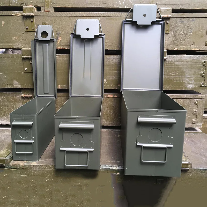 Custom M2A1 50 Cal Storage Safe 9mm Ammo Metal Steel Box