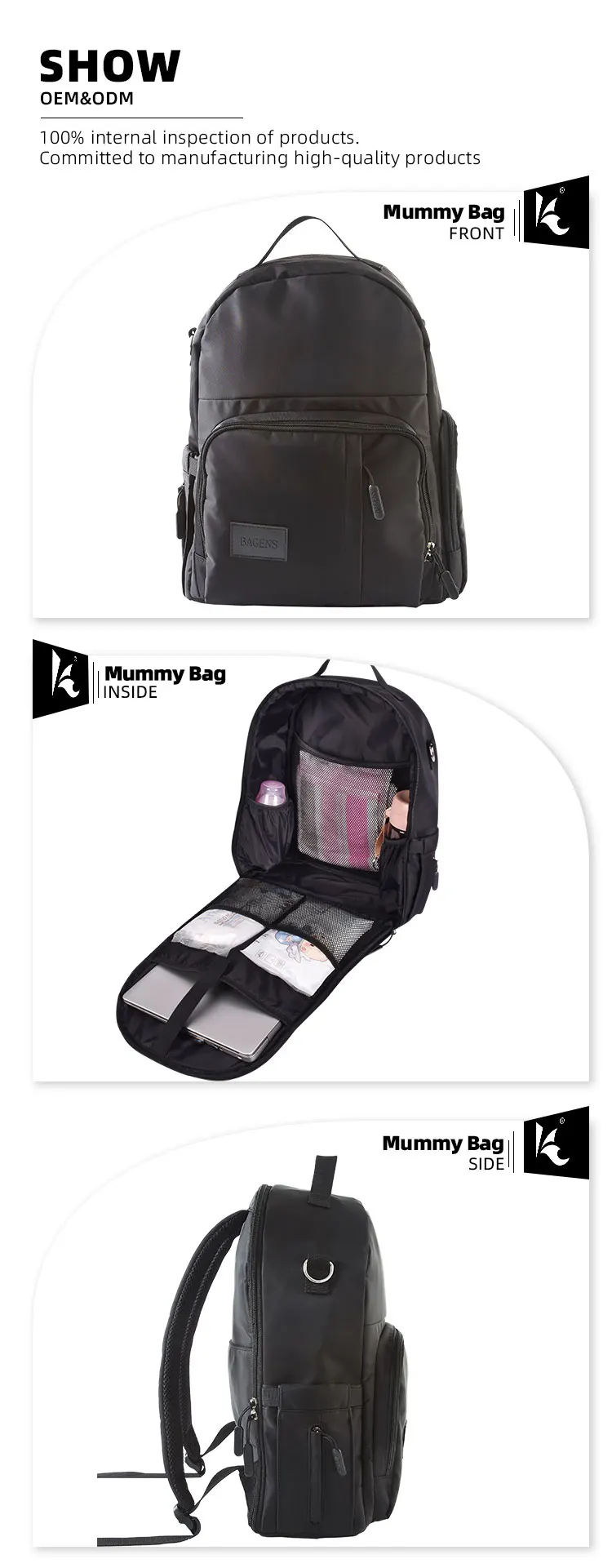 Backpack Tote Baby Mama Adult Baby Diaper Packing Bag Maternity ...