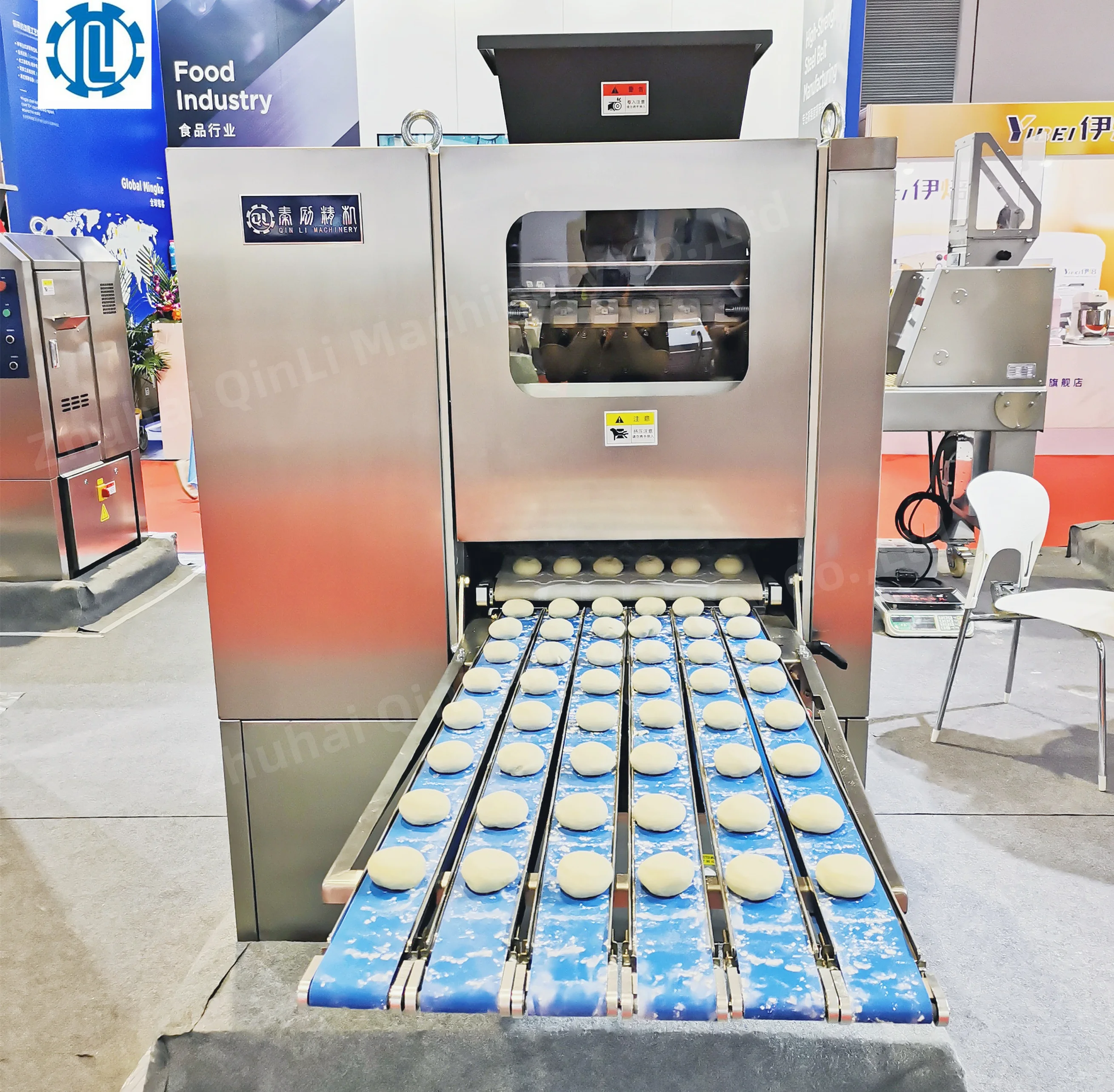 Automatic Sandwich Hamburger Bread Production Line Bakery Bread Burger Dough Ball Forming Line ...