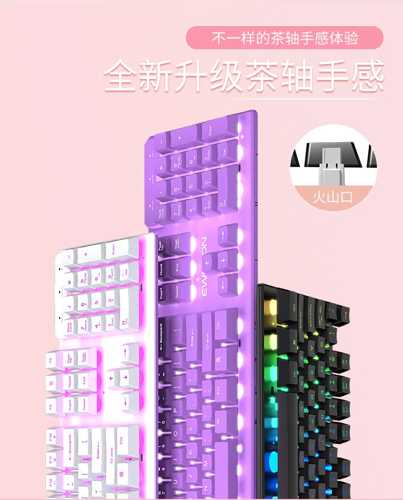 New 2024 RGB Backlit Ultra-Compact 60% Wired Gaming Keyboard Blue White ...