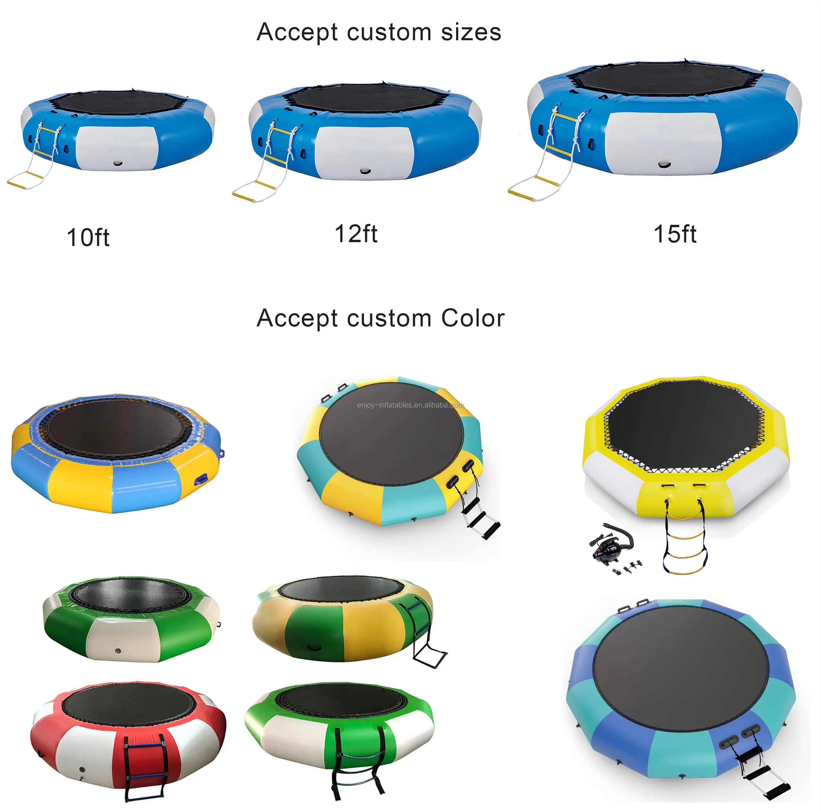 Factory Lake Water Blob Trampoline Round Inflatable PVC Floating ...