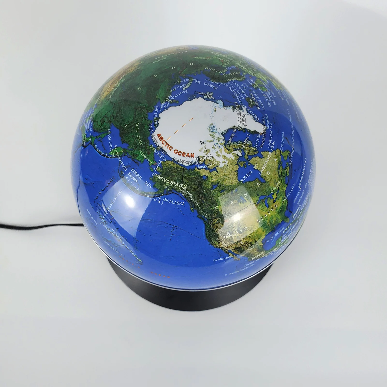 Levitating Globe Floating World Globe Rgb Lighting Magnetic Levitation ...