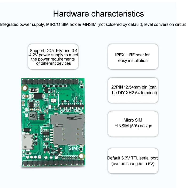 Simcom A7672s Fase Lte Cat1 Module Voice And Gnss Support