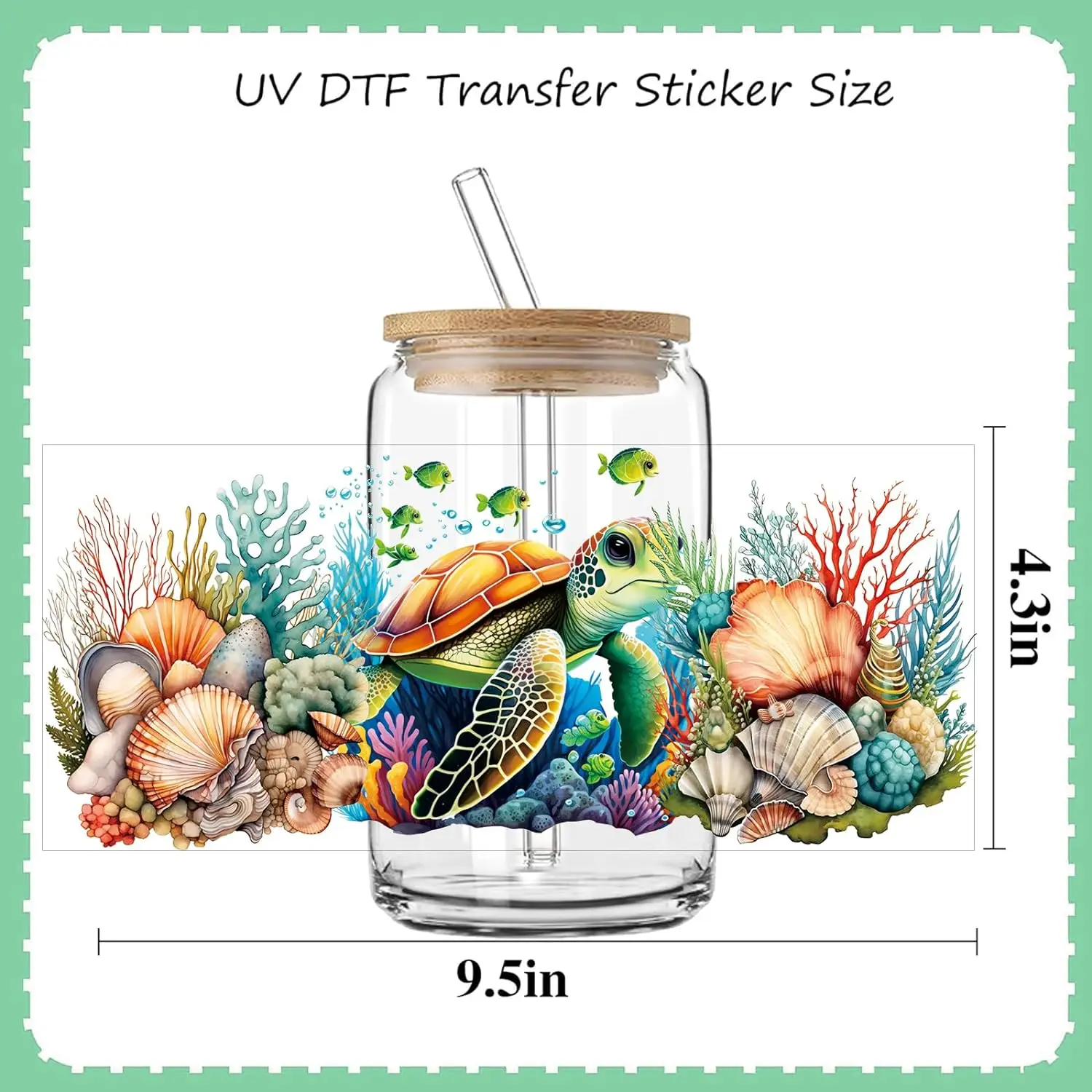 Uv Dtf Cup Wrap Transfer For Glass Animal Rub On Stickers For Crafting ...