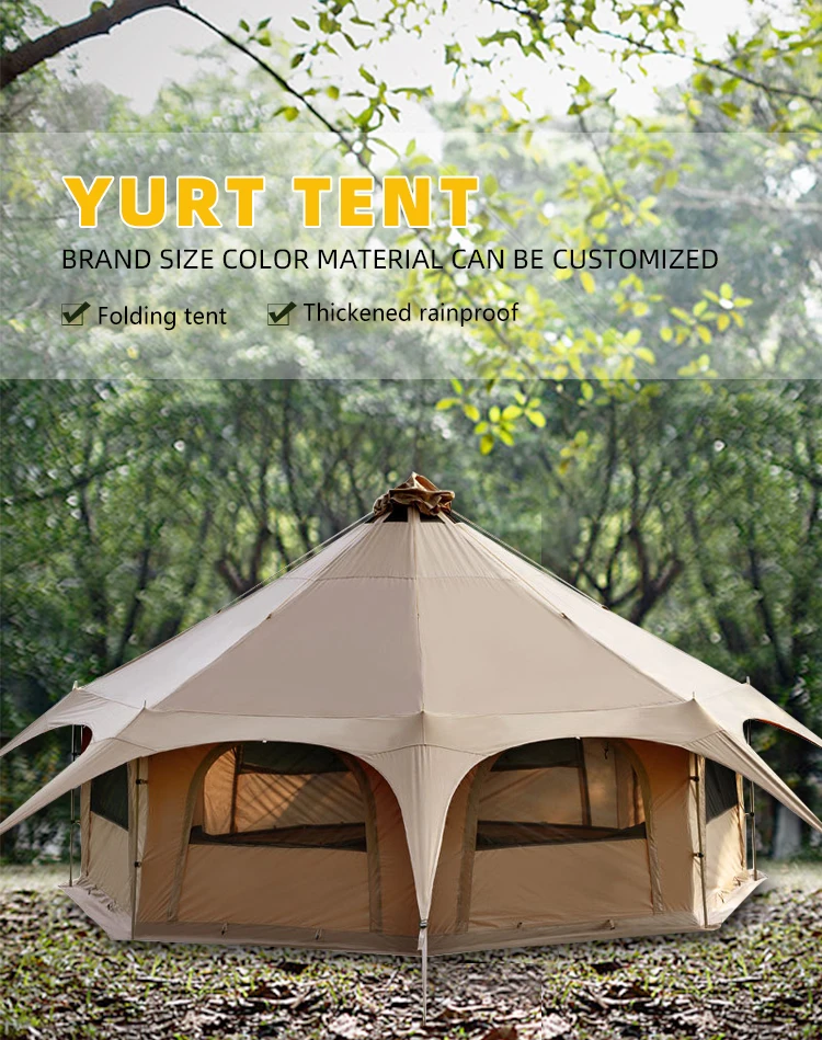 Hot Selling Teepee Yurt Gamping Tent Waterproof Outdoor Camping Cotton ...