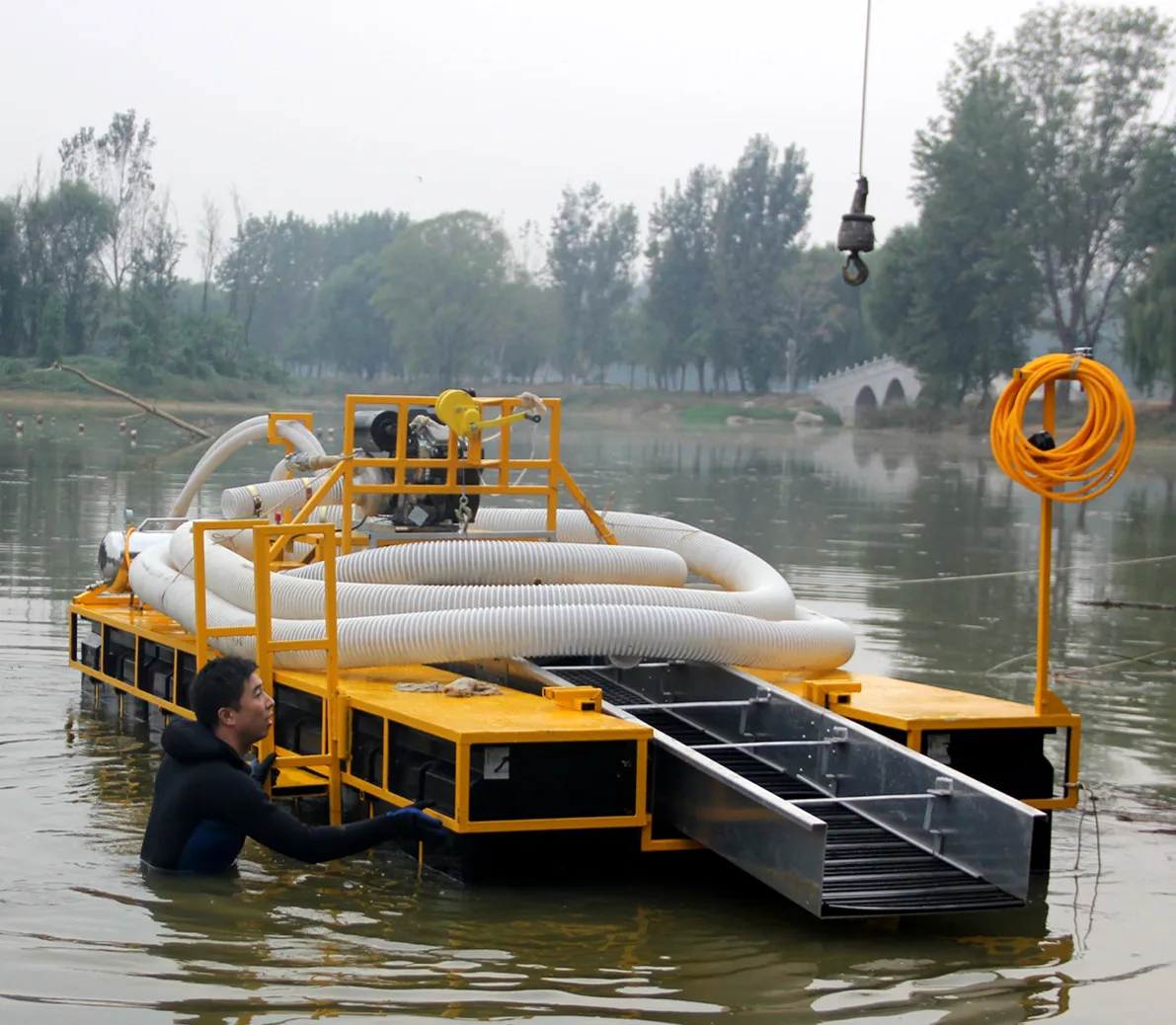 6 Inch Portable Gold Dredge Boat for Sale - Gasoline Dredger for ...