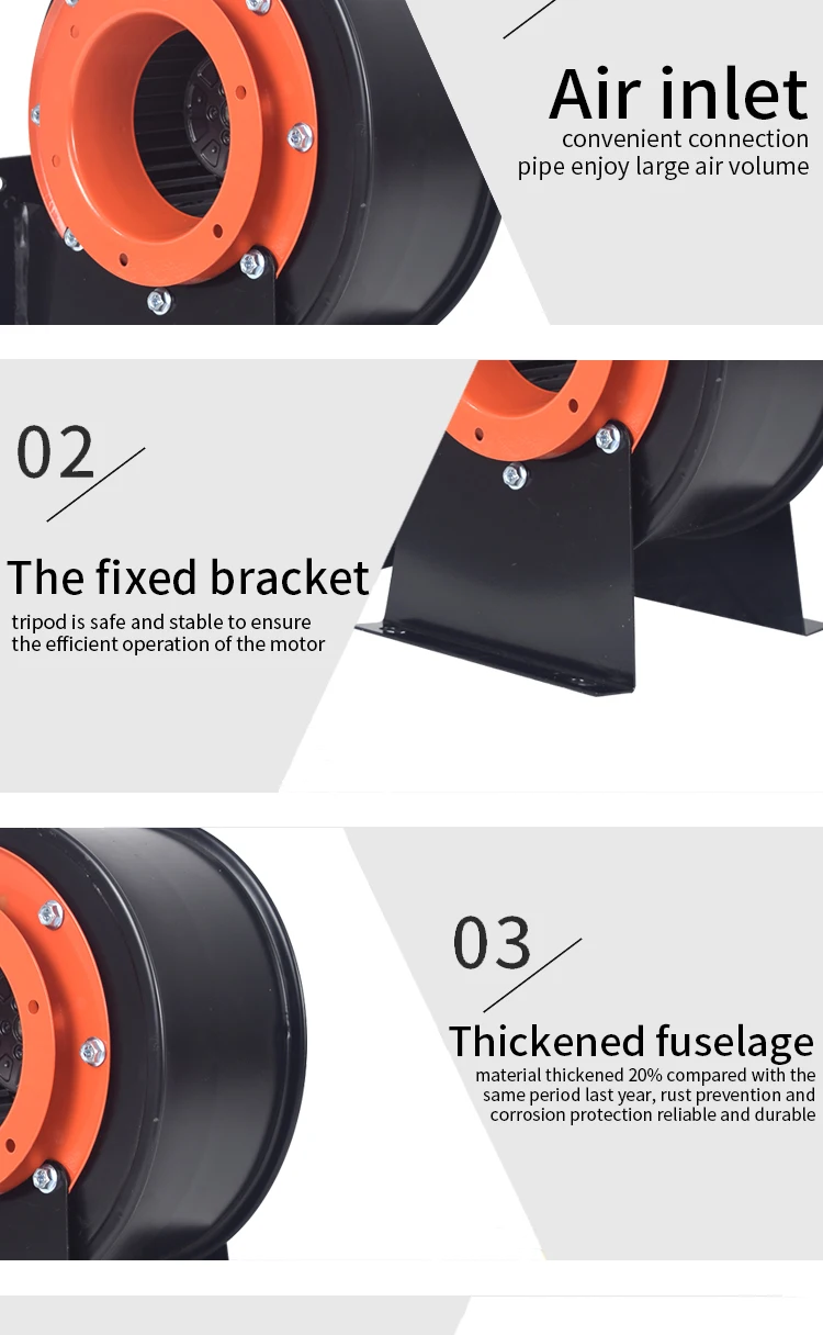 830w 600pa External Rotor Centrifugal Fan Moisture-proof Motor Oil Industrial Restaurants Farms ...