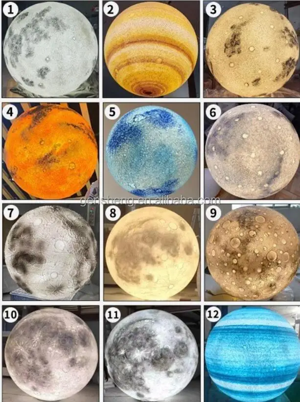 30cm Moon Chandelier - Modern Resin Round Light Fixture