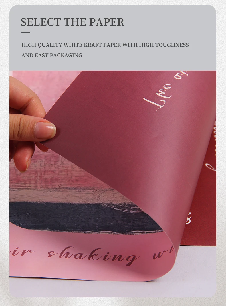 10 Sheet Flower Packing Paper Romantic Color Style Wall Fancy Paper ...