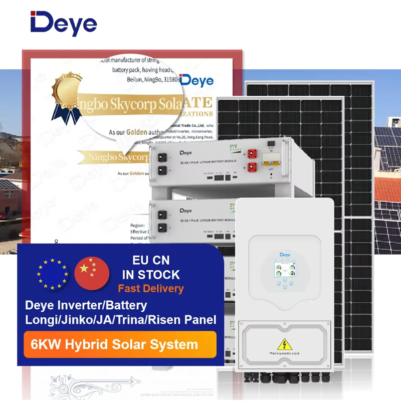 Deye 6KW MPPT LiFePO4 Monocrystalline Silicon Solar Energy System SUN ...