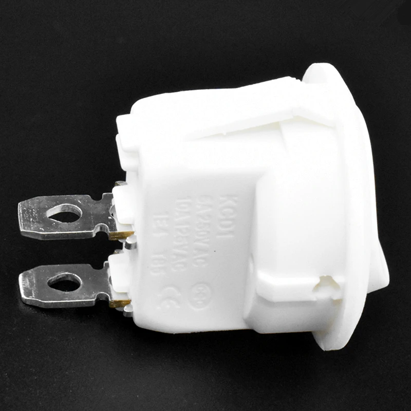 Kcd1 2 Pin White Round Spst Rocker Switch 6a 250v Oem | Wholesale