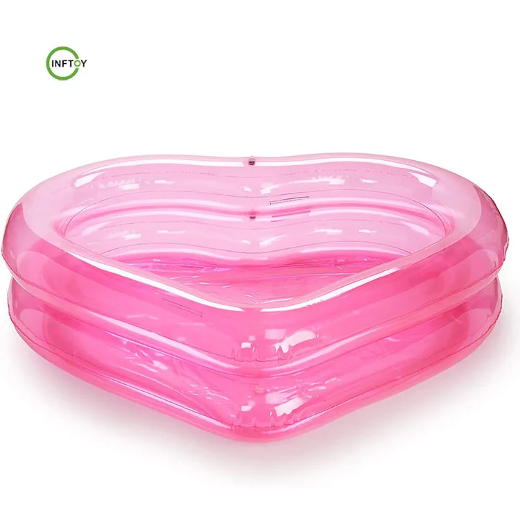 Custom Large Inflatable Luxury Transparent Pink Heart-shaped Children's ...