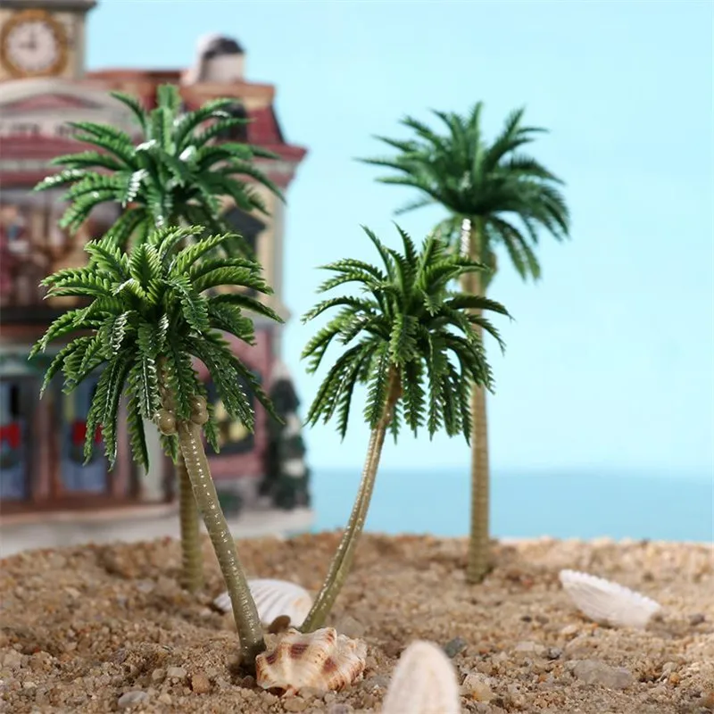 Plastic Palm Tree Diorama Scenery Model Artificial Plant Simulation ...