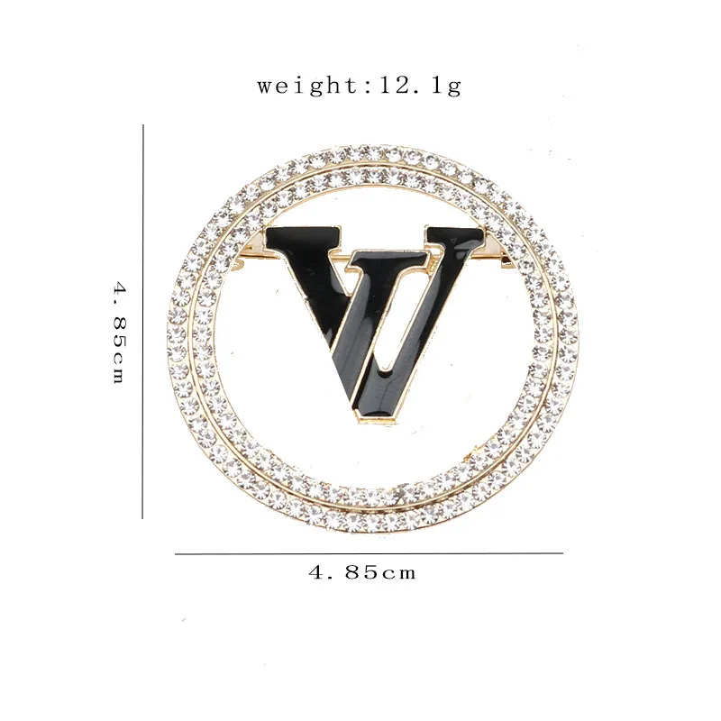 2023 New Brand Designer Brooch Wild Double C Letter Light Luxury Full ...