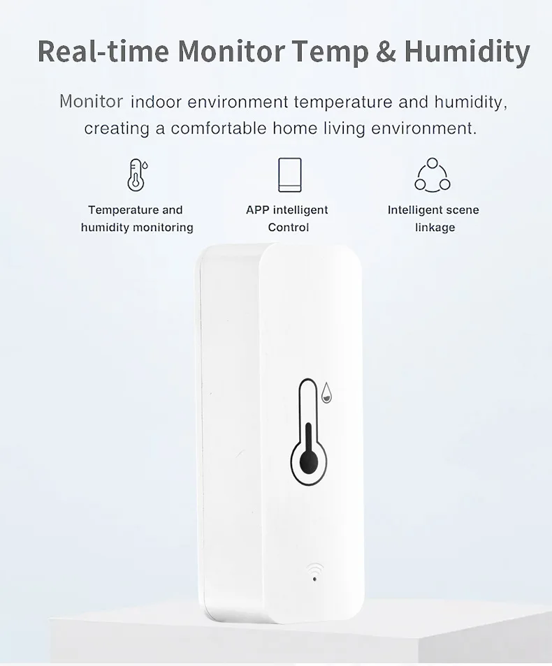 Tuya Smart Wi-Fi Temperature Humidity Sensor With App Alert Tuya ...