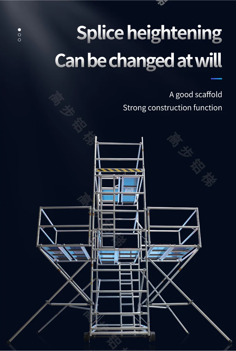 Strength Aluminum Portable Mobile Multifunction Scaffolding Tower Train ...