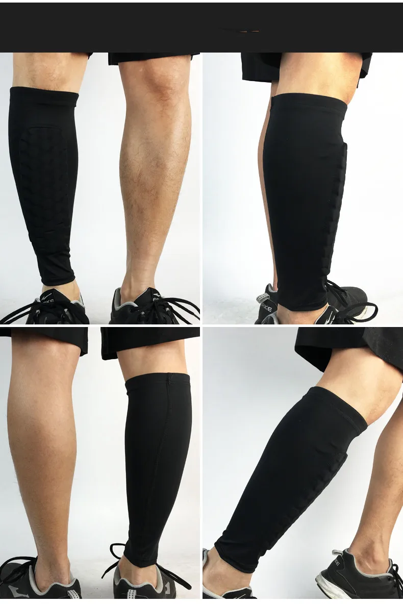 Custom Logo Honeycomb Shin Guard Anti-collision Calf Brace Elastic ...