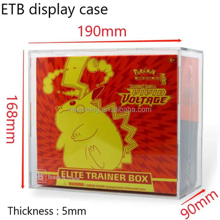 Magnetic Lid Elite Trainer Box Custom Etb Closure Acrylic Booster Box ...