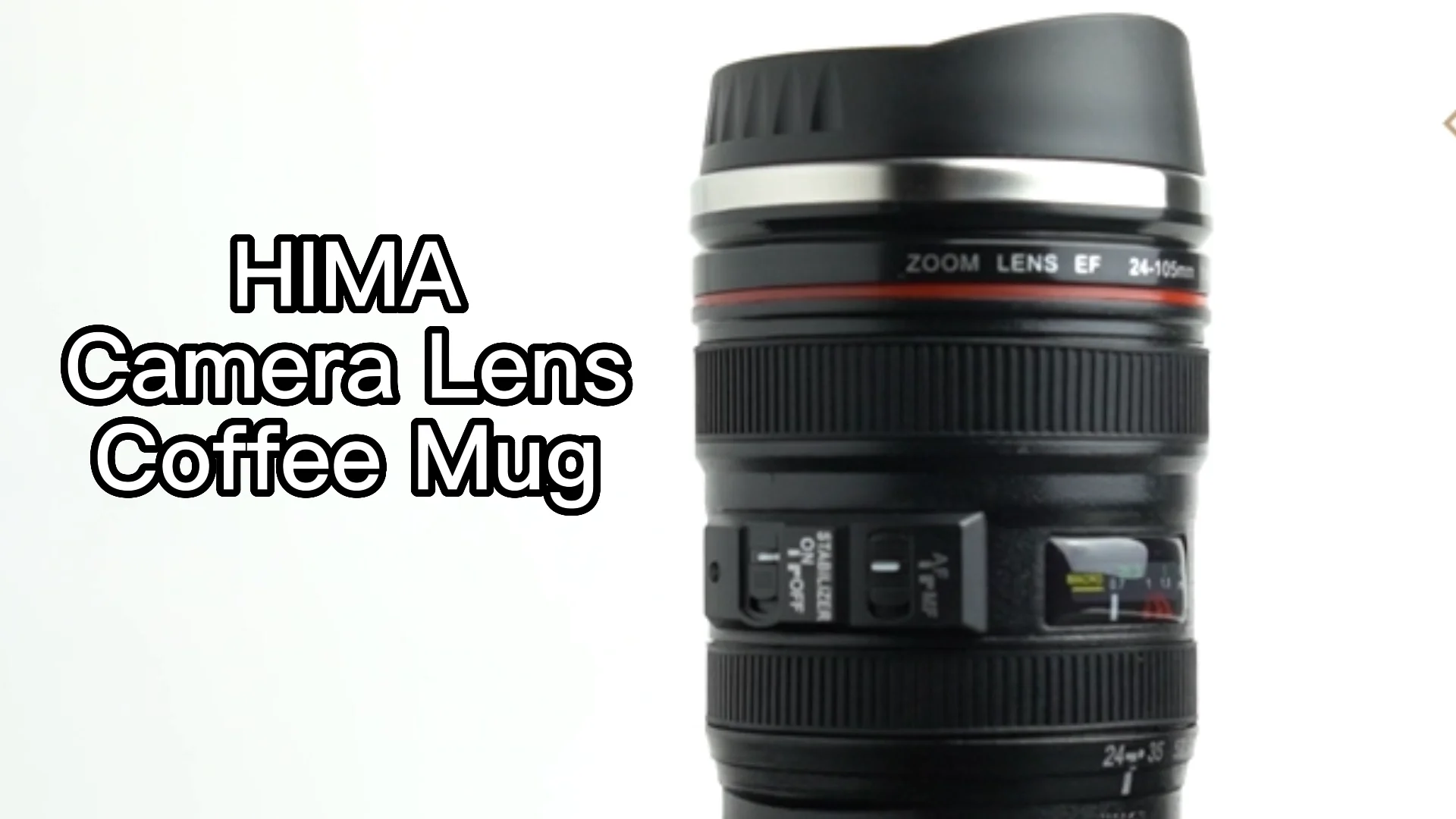 Leak Proof Camera Lens Coffee Cup Stainless Steel Thermos Camera Lens ...