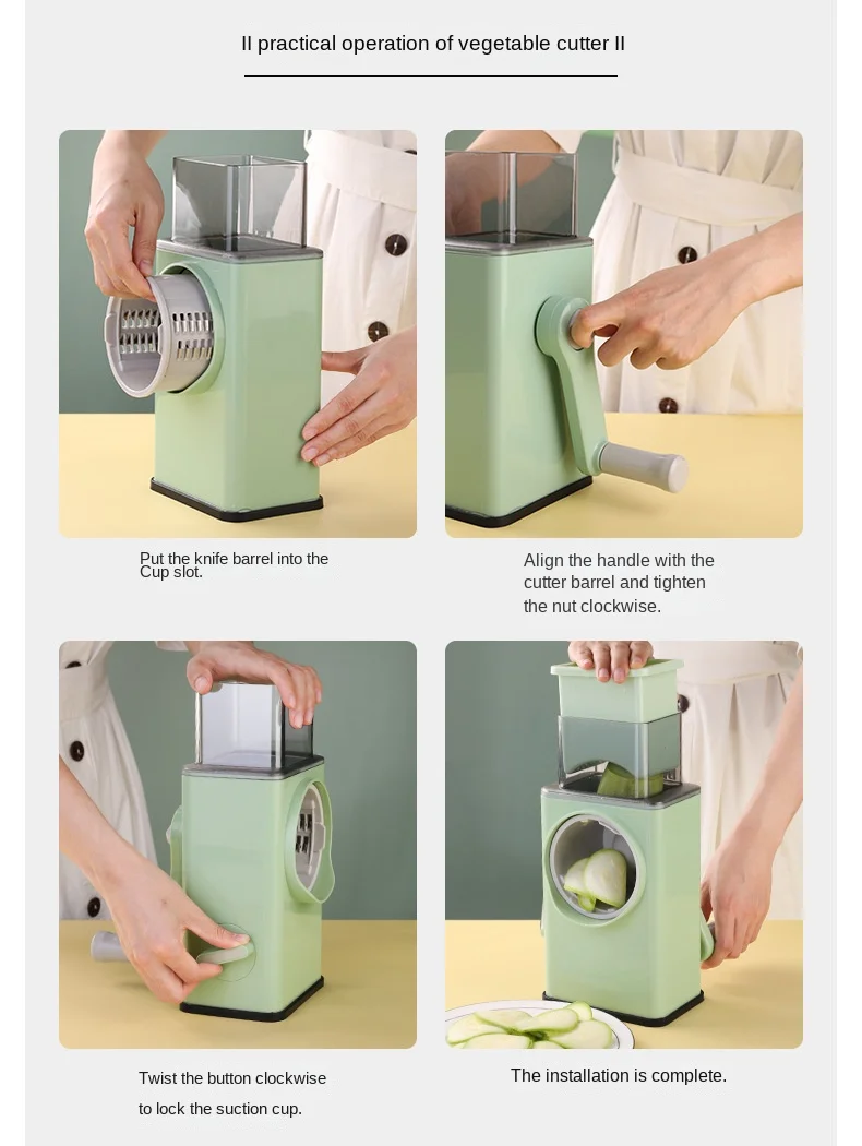 Christmas Gift Multi-function Vegetable Roller Chopper Cutter Square Dicing Shredder Slicer ...