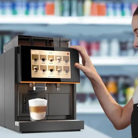 110v Commercial Automatic Espresso Machine With Grinder Automatic ...