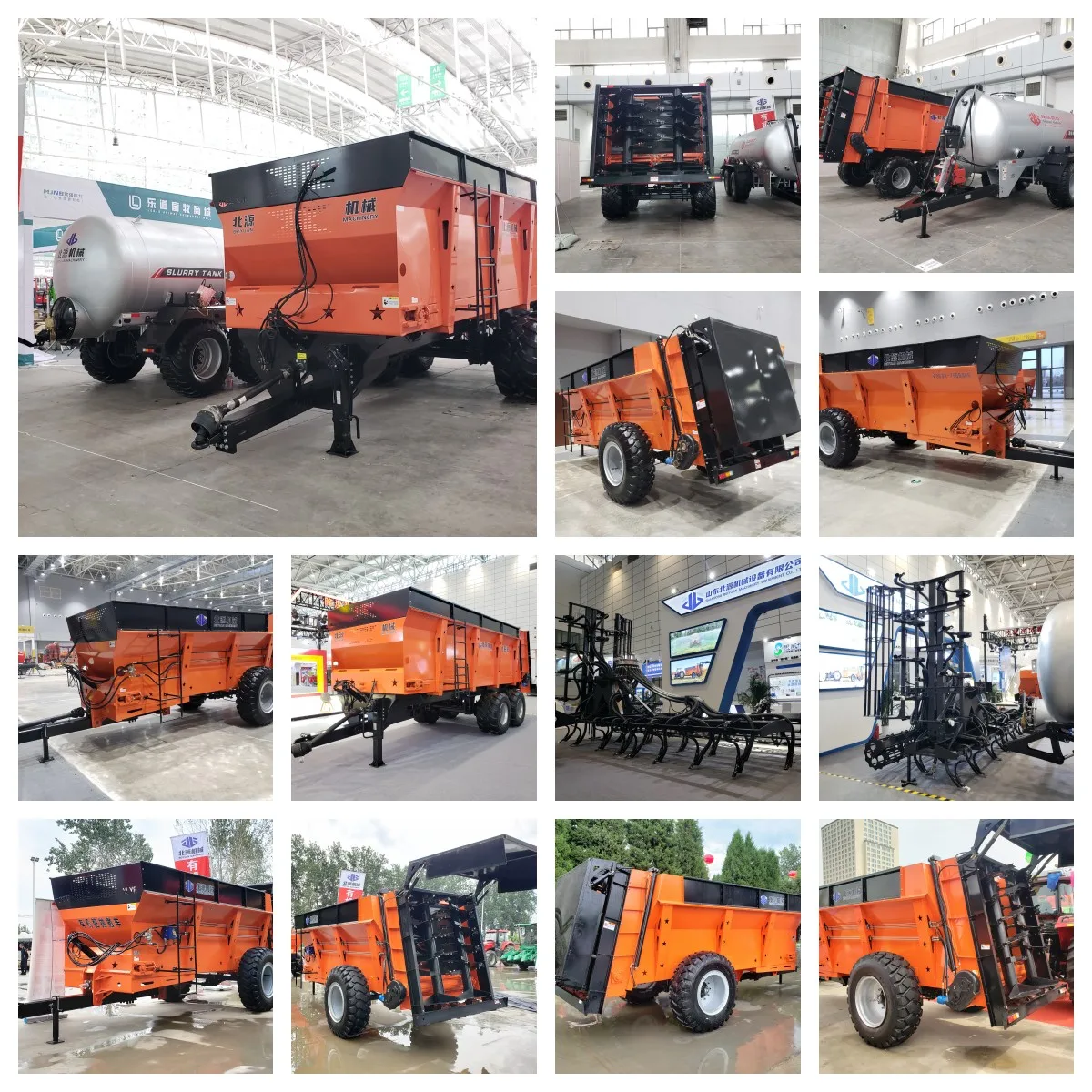 Hydraulic System Power Tractor Trailed Manure Spreader Agricultural ...