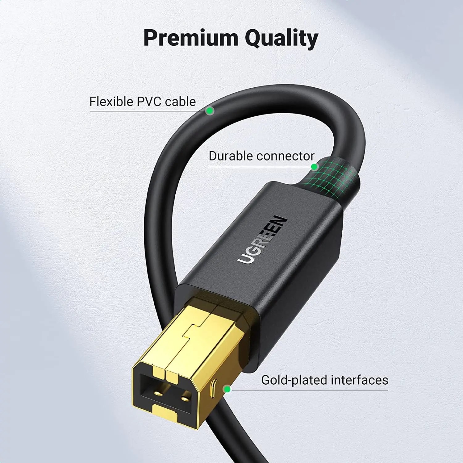 UGREEN High-Speed Printer Cables - Reliable Data Transfer