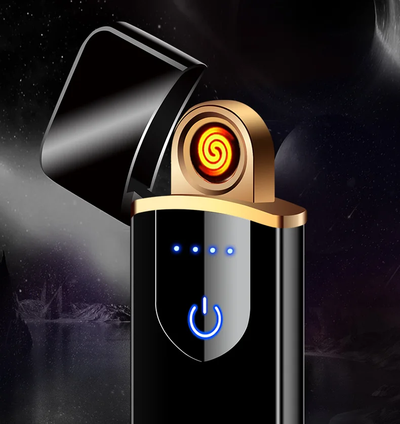 Usb Lighters Fingerprint Induction Rechargeable Ultra-thin Lighter ...