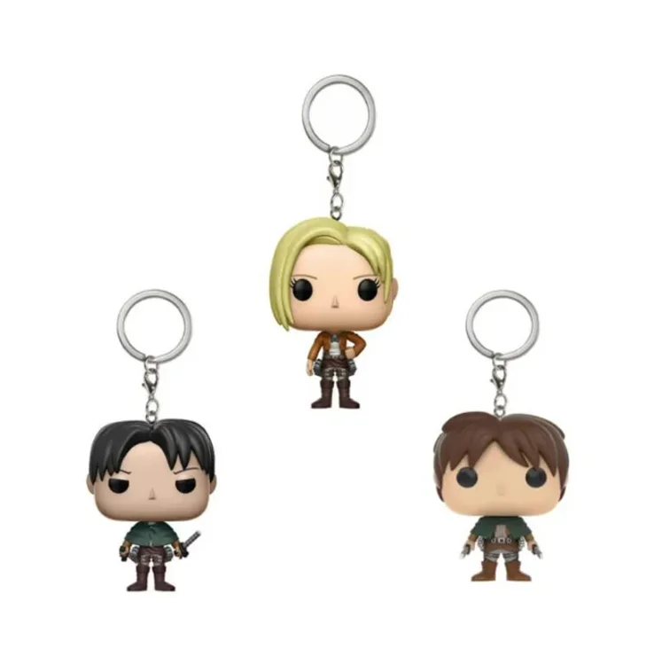 keychain Attack on Titan keychain Eren Annie Levi Keychain Action ...