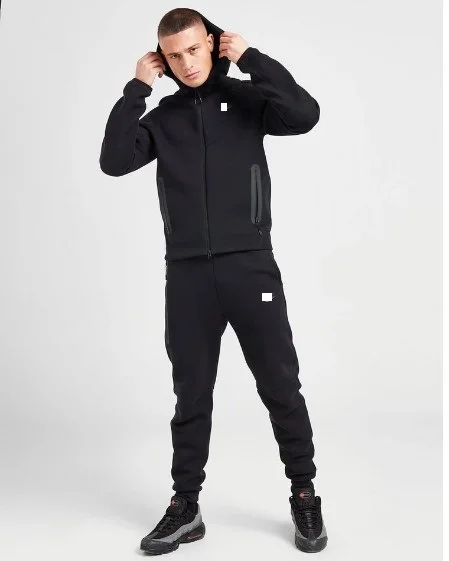 Custom Tech Fleece Tracksuit Logo Jogger Sweatsuit Men Customized Fall ...