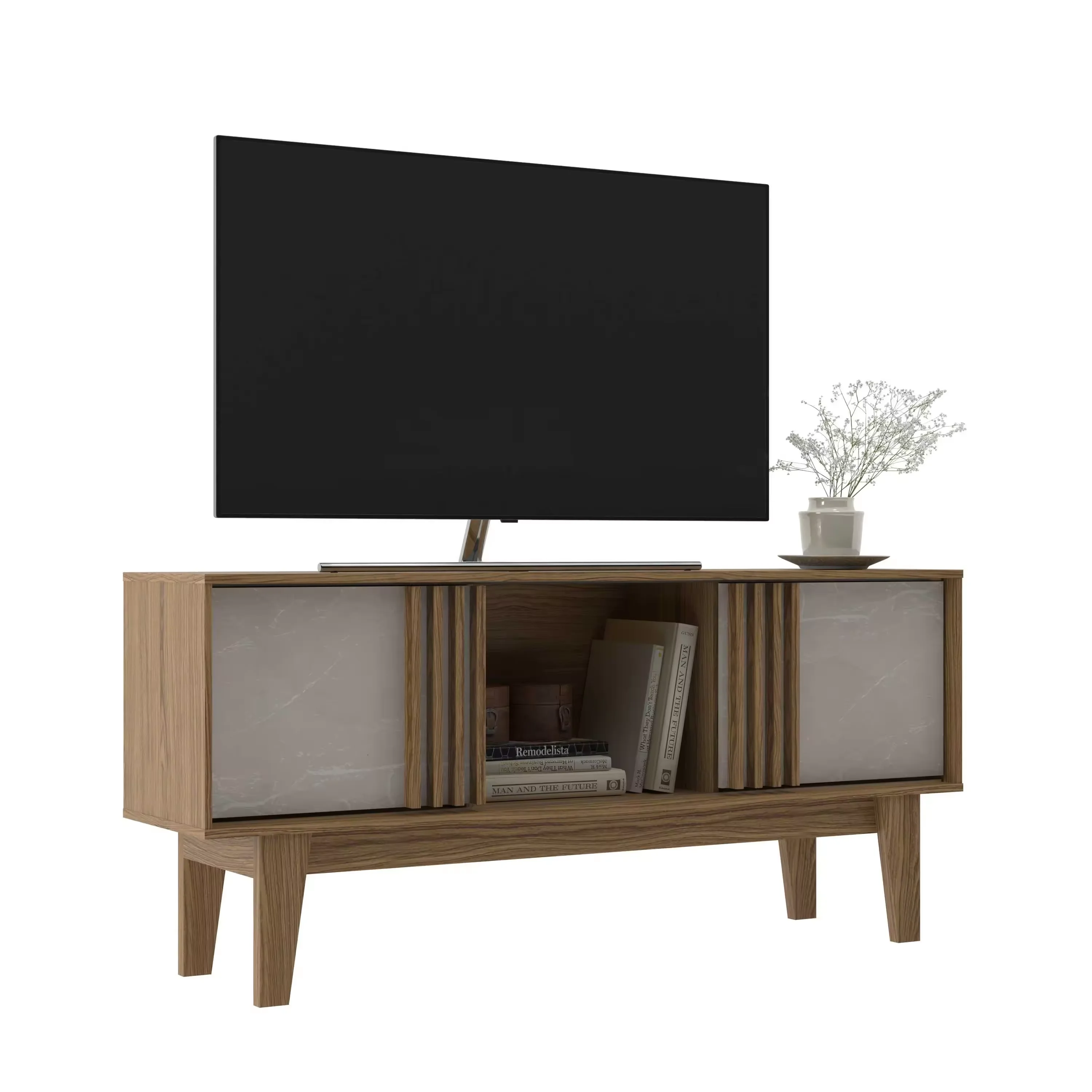 Modern Tv Stand Simia Media Console Table With Storage And Drawers ...