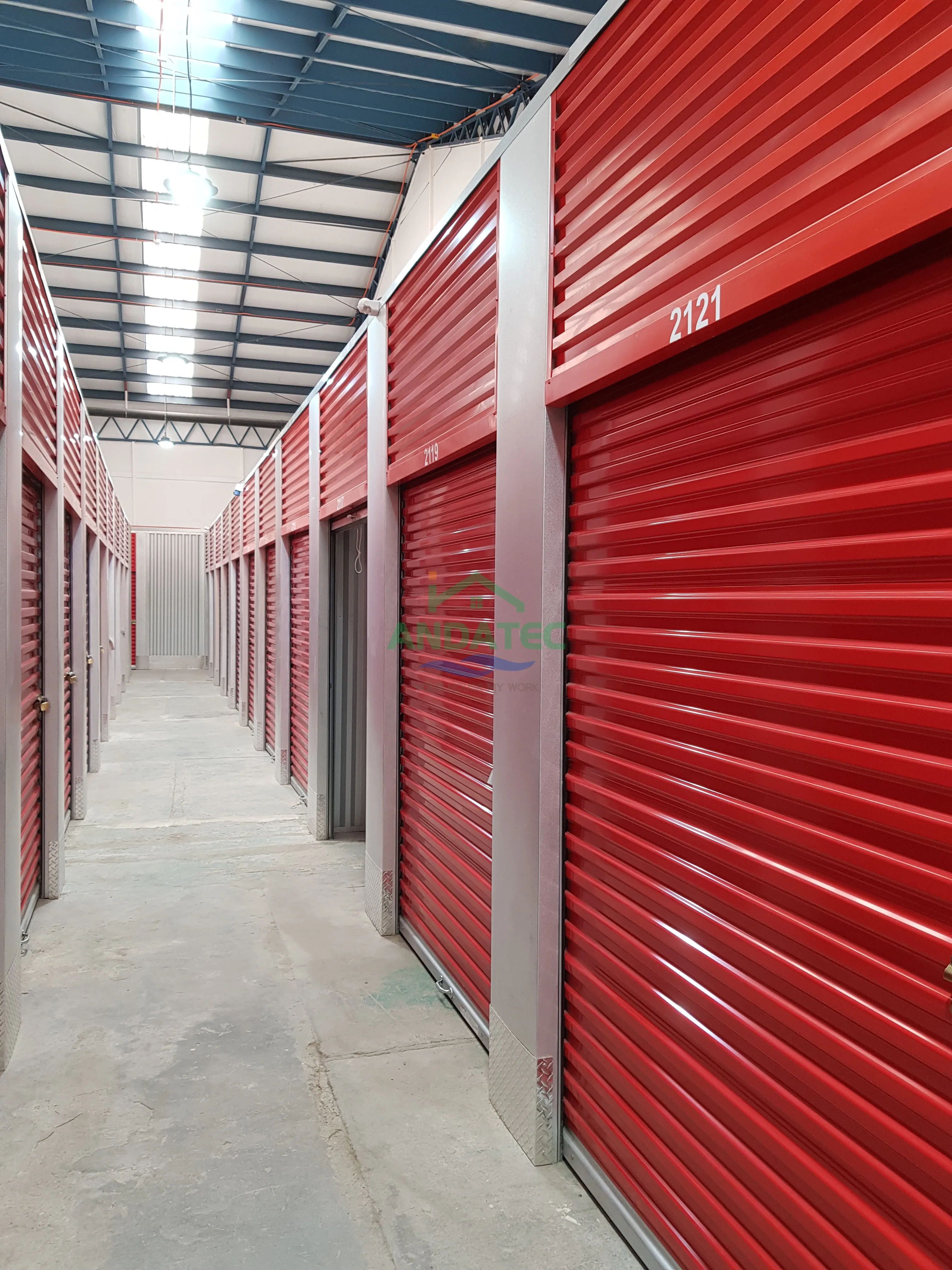 Anda Modern Steel Door Galvanized Steel With Slats Thickness 1.2mm Roll ...