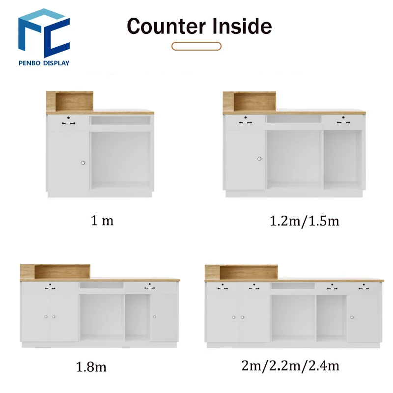 Customized Clothing Store Cashier Counter Cabinet Furniture Cash ...