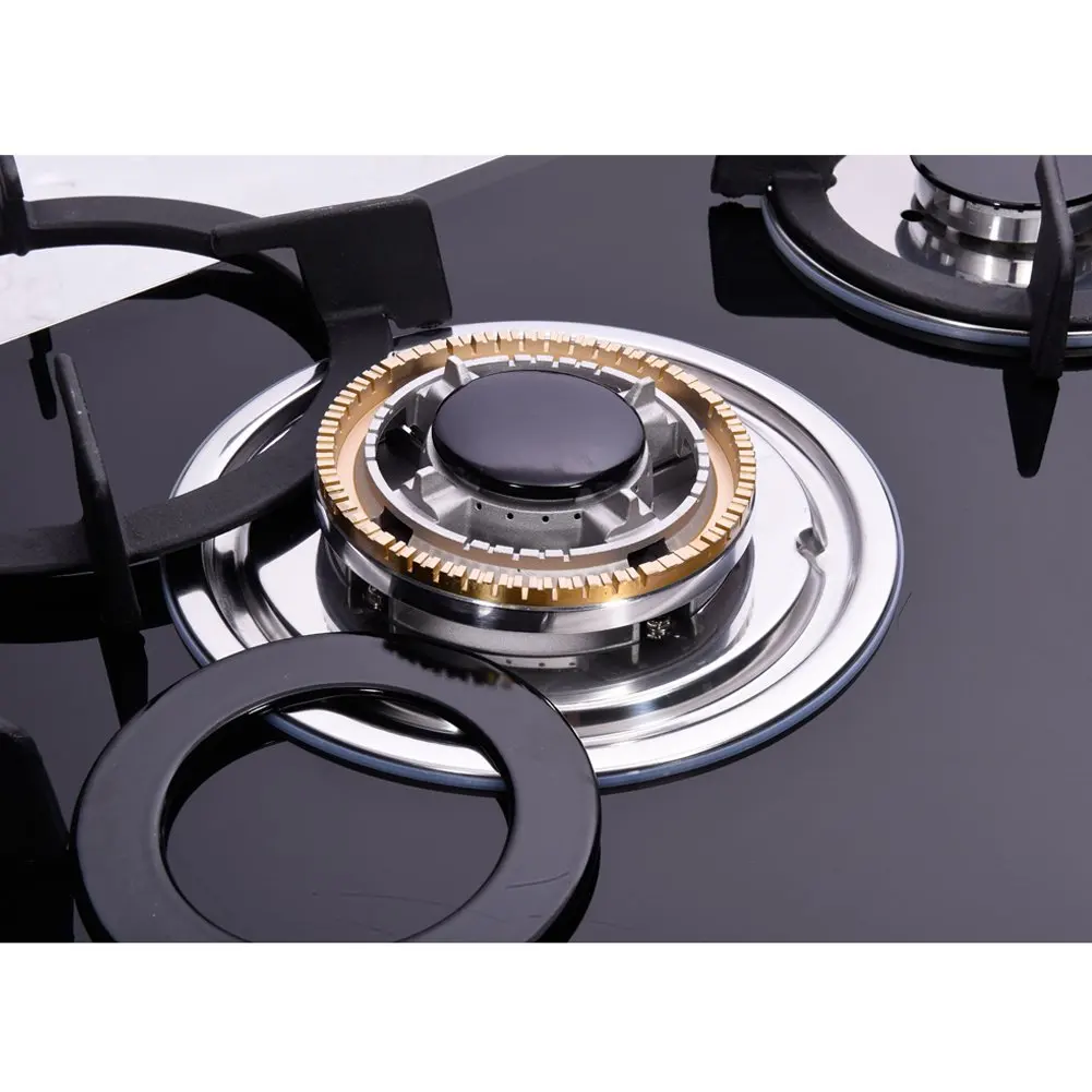 5-Burner Gas Cooker with Electronic Ignition Stainless Steel Built-In ...