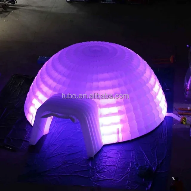 Inflatable Igloo Dome Tent with Air Blower(4m Dia, Blue) Inflatable ...