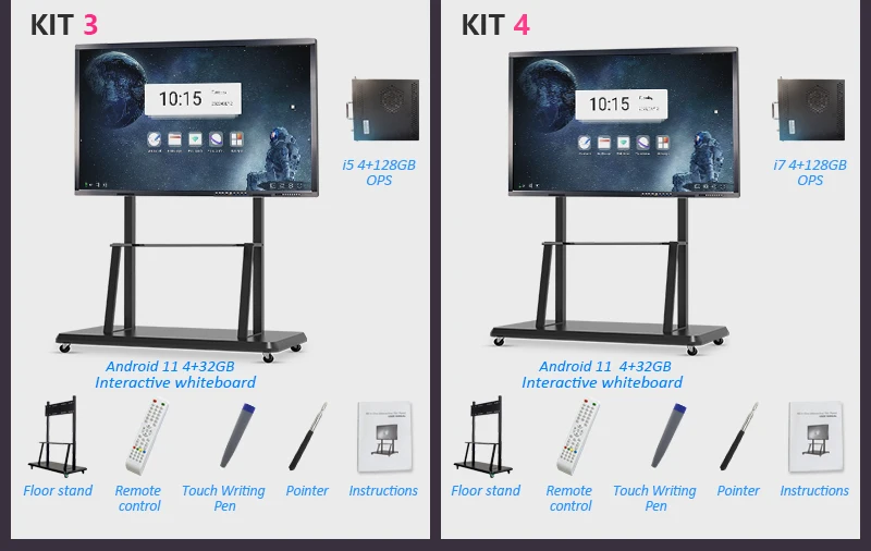 Wall Mounted Interactive Whiteboard Led Lcd Interactive Screen Ir Touch ...